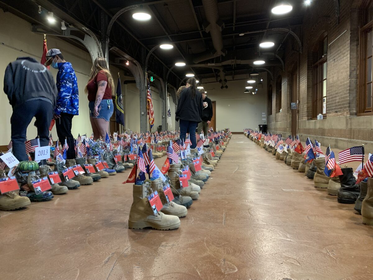 Memorial Day boot display comes to Union Station in hopes of ...